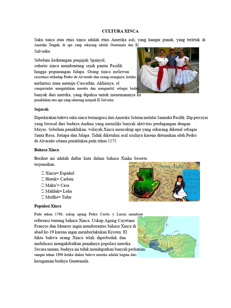 Budaya dan Sejarah Suku Xinca | PDF