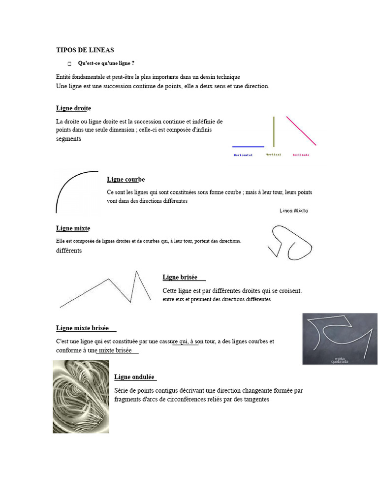 Types de Lignes | PDF