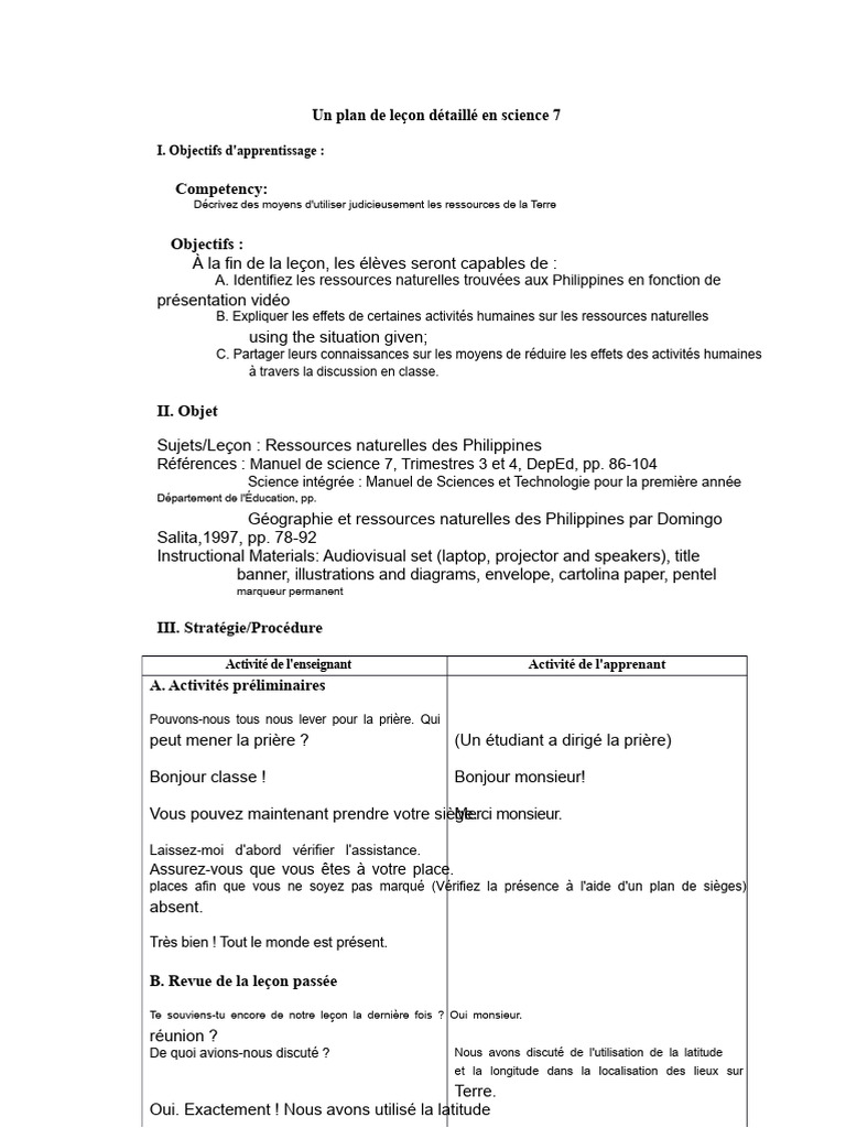 Leçon sur les ressources naturelles 7e | PDF | Eau | Métaux