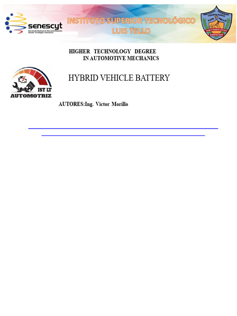 Hybrid Vehicle Battery | PDF | Hybrid Vehicle | Electrical Engineering