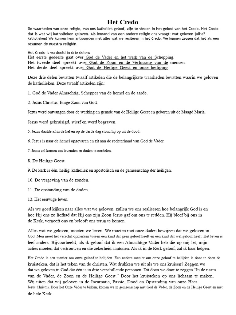 Het Credo | PDF