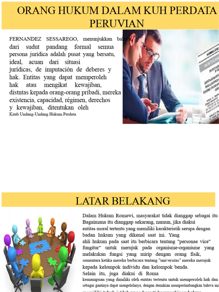 Pemahaman Orang Hukum dalam KUH Perdata | PDF