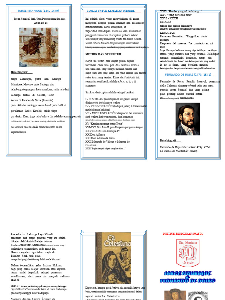 Triptik Jorge Manrique, Fernando de Rojas | PDF