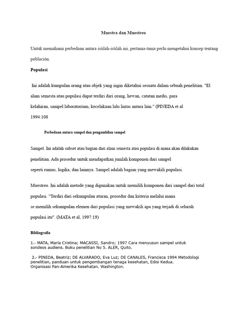 Contoh Dan Pengambilan Sampel | PDF