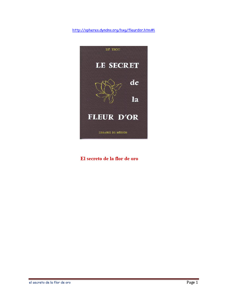 el-secreto-de-la-flor-de-oro | PDF | Yin y yang | zen