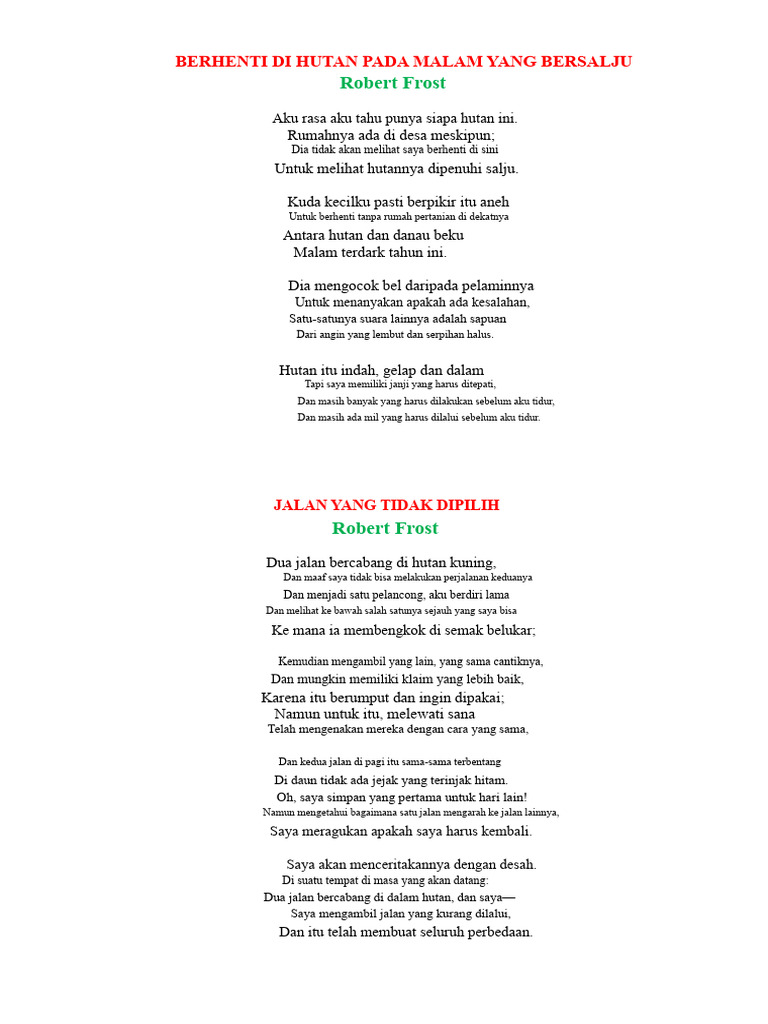 Tema Menulis Puisi | PDF