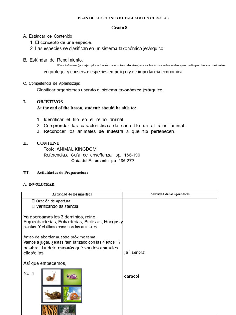 REINO ANIMAL_DEMO.docx | PDF | Biología | Organismos
