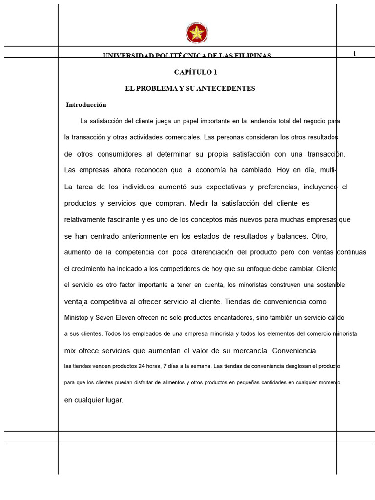 Los Niveles de Satisfacción Del Cliente de Las Tiendas de Conveniencia ...