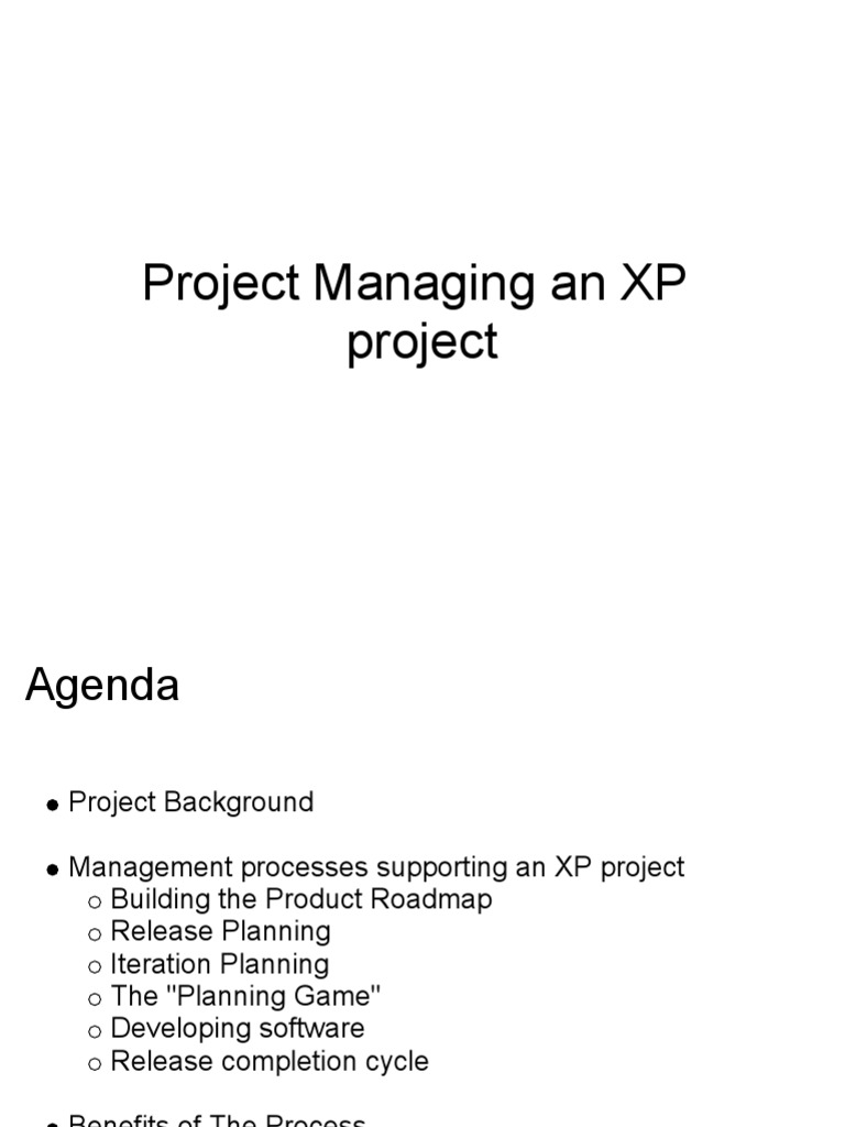 Project Managing An XP Project | PDF | Computer Programming ...