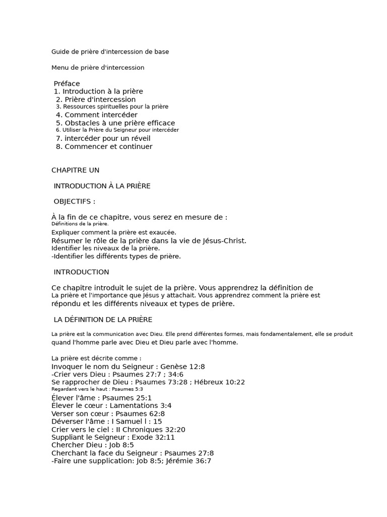 Guide de prière d'intercession essentielle | PDF | Notre Père | Prière