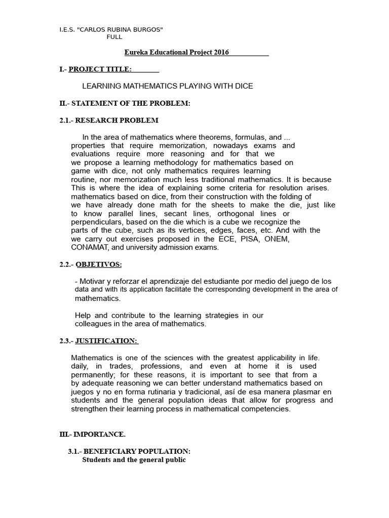 Eureka Project | PDF | Mathematics | Probability