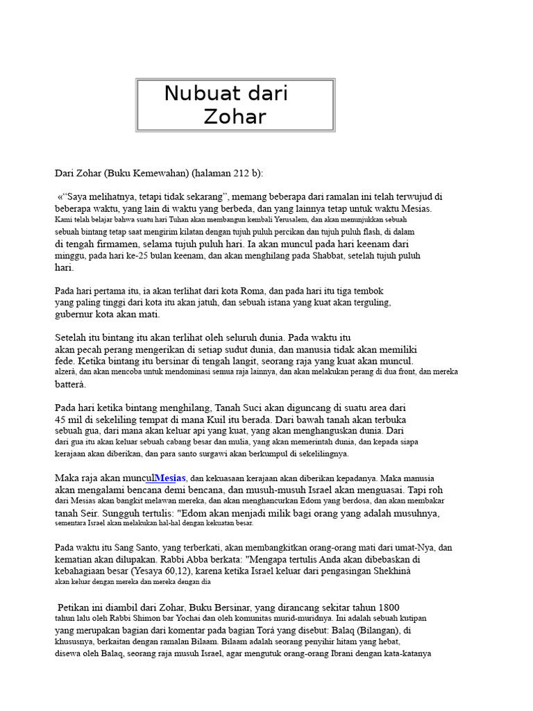 Kabbalah - Zohar | PDF