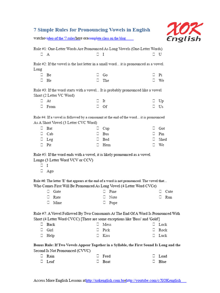 Phonemes of Vowels in English - How To Master This Boogeyman of English | PDF | English Language ...