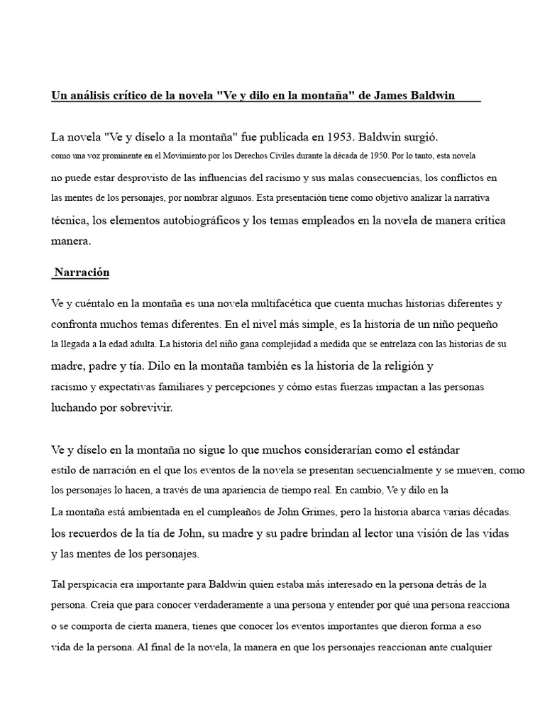 Un Análisis Crítico de la Novela | PDF | Novelas | Racismo