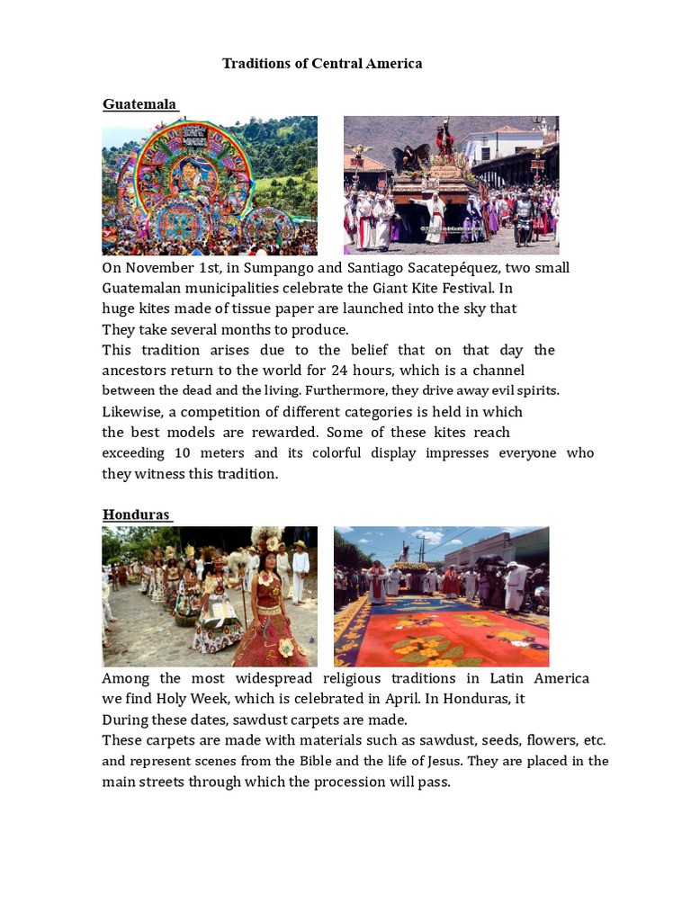 Central American Cultural Traditions | PDF | Nicaragua | El Salvador