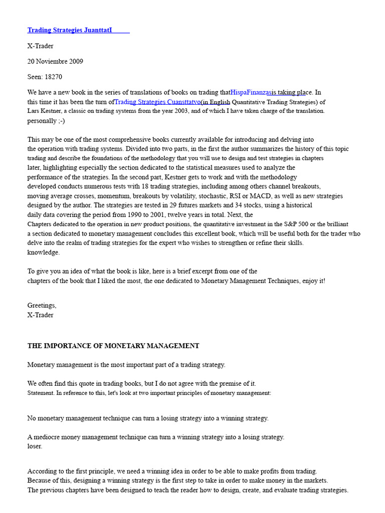 Quantitative Trading Strategies Explained | PDF | Leverage (Finance ...