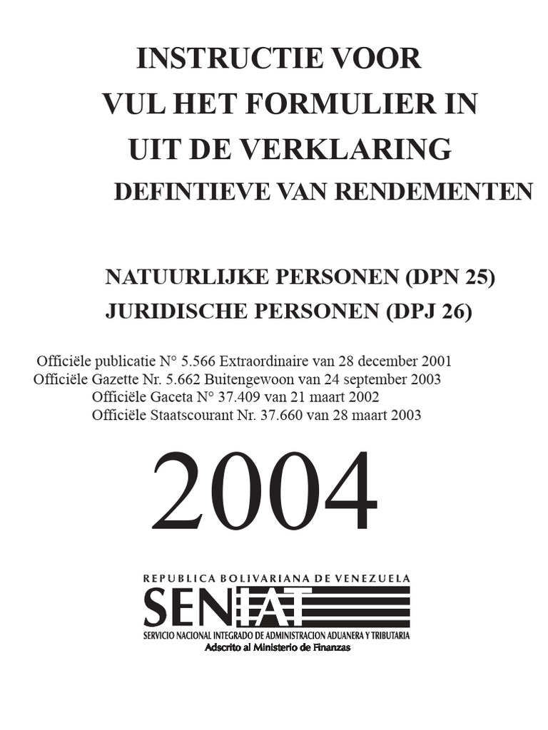 Instructie Islr Formulier DPN 25 en DPJ 26 | PDF