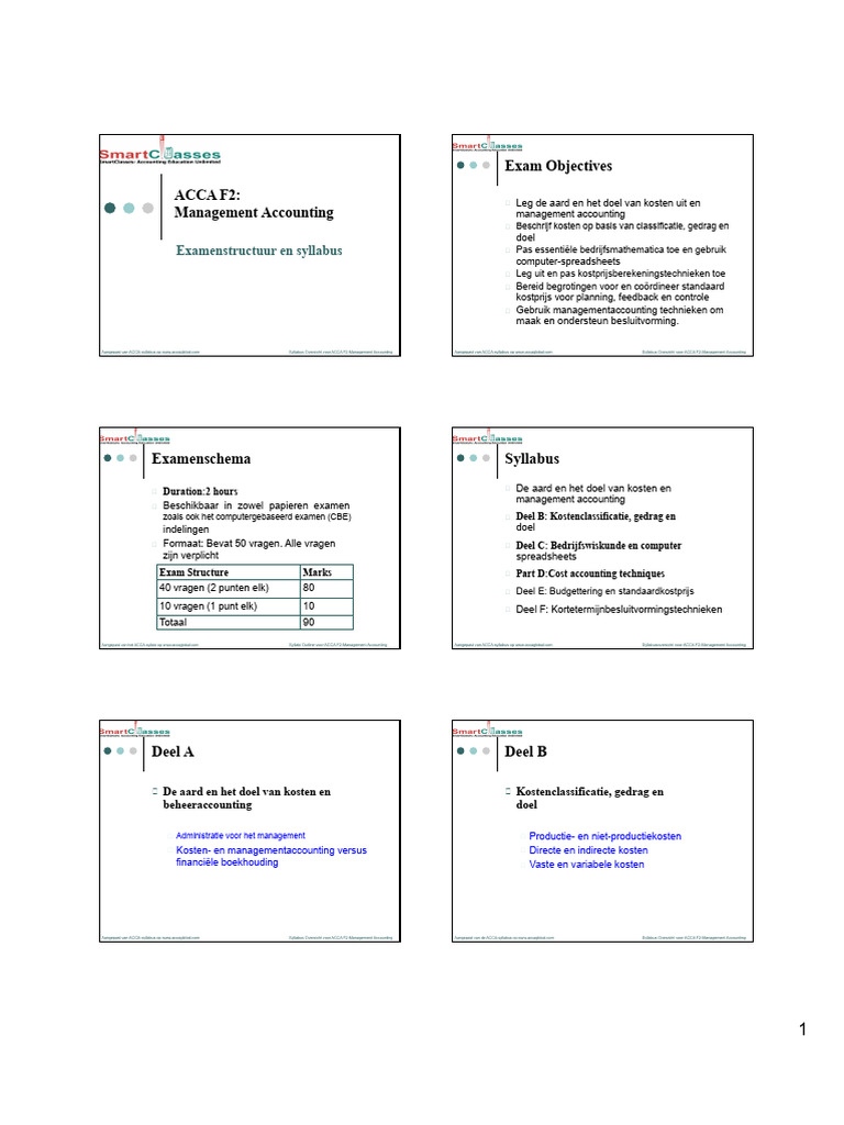 ACCA F2 Syllabus | PDF