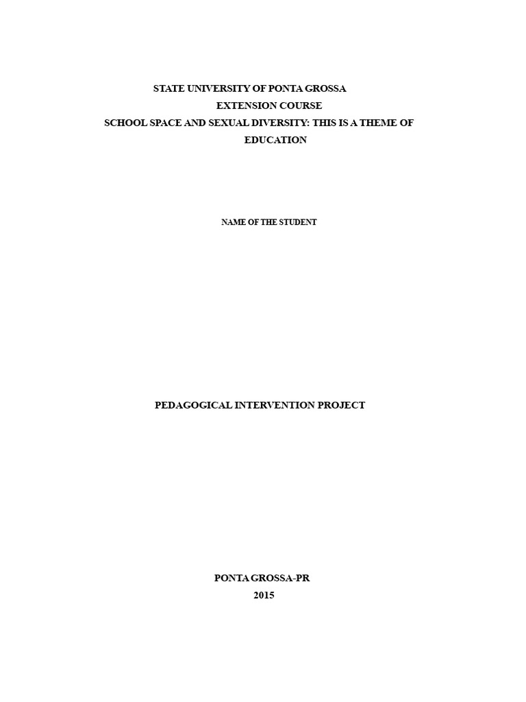 Model - Pedagogical Intervention Project | PDF | Chess Theory | Chess