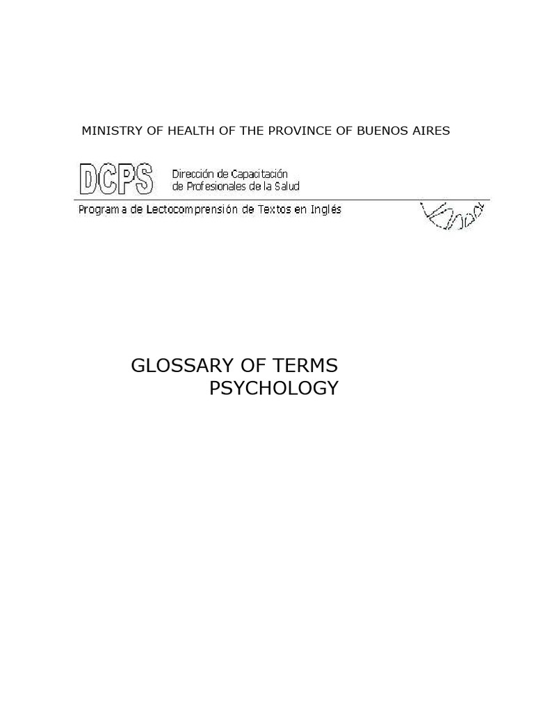 Bilingual Glossary (English-Spanish) PDF | PDF | Mental Disorder ...