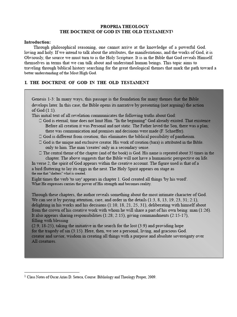 Understanding God's Nature in the Old Testament | PDF | Book Of Genesis ...