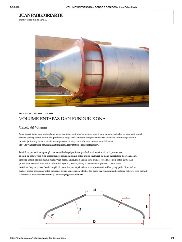 VOLUME PADA PENUTUP DAN DASAR CONICAL | PDF