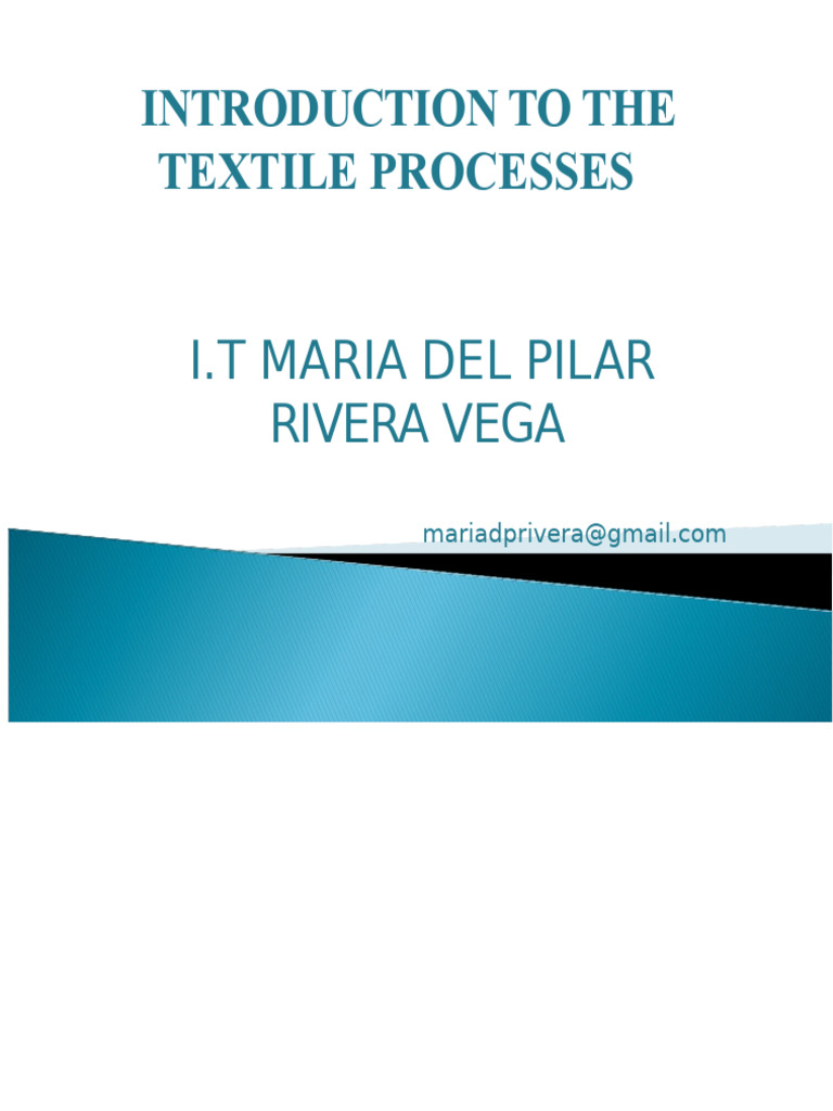 Introduction To Textile Processes | PDF | Textiles | Yarn