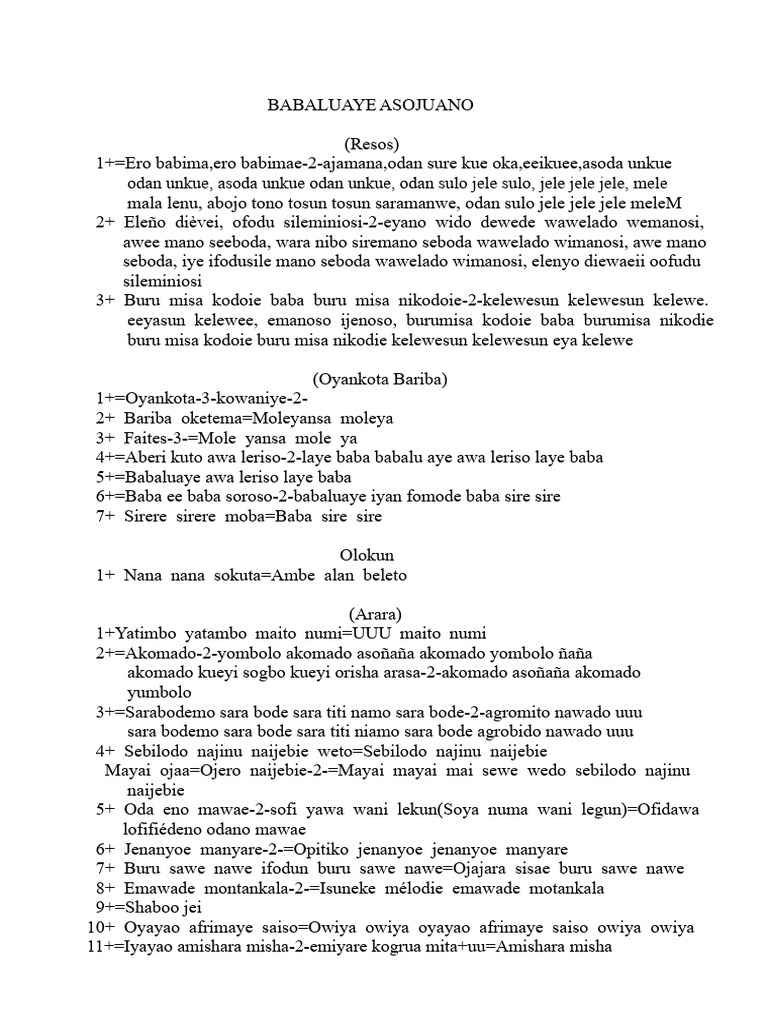 Babalu Aye Asojuano Eggun | PDF