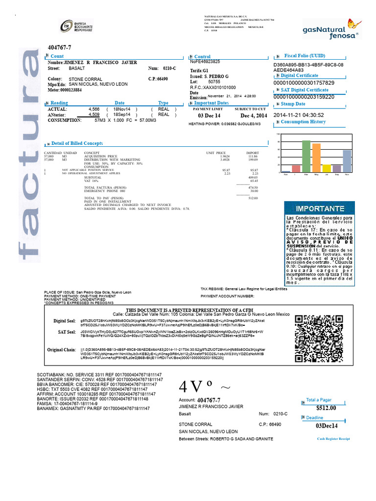 Gas Receipt | PDF