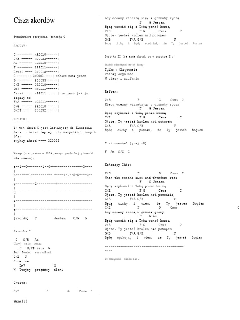 Still Chords PDF | PDF