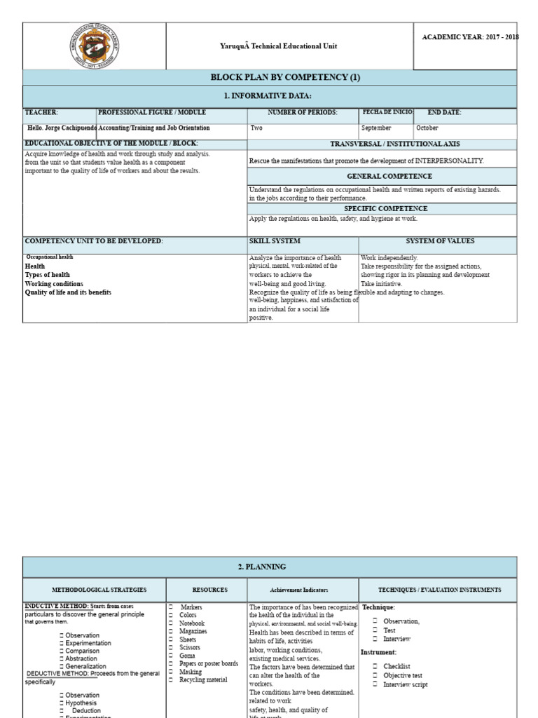 FOL Block Plan | PDF | Occupational Safety And Health | Employment