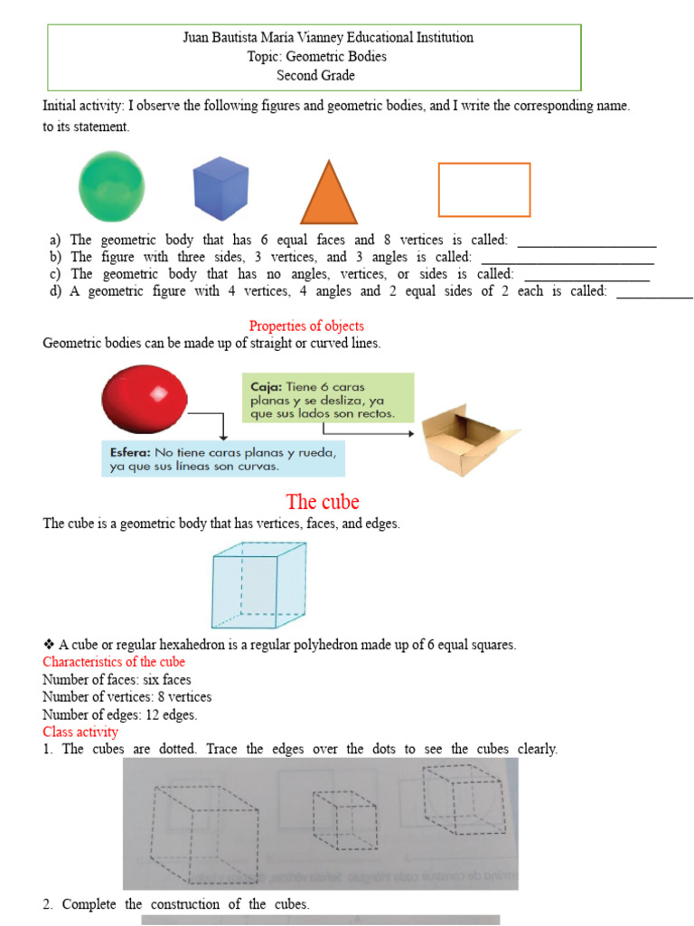 Cube | PDF | Vertex (Geometry) | Elementary Geometry