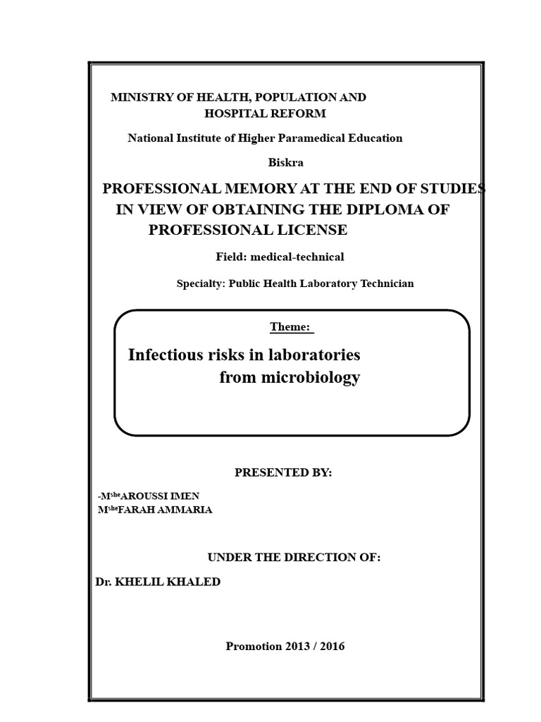 16 Infectious Risks in Microbiology Laboratories | PDF | Infection ...