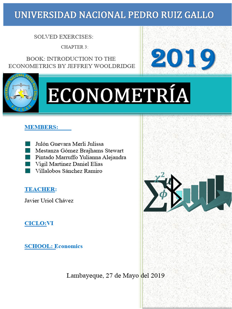 Solved Exercises Chapter 3 Econometrics | PDF | Standard Deviation ...