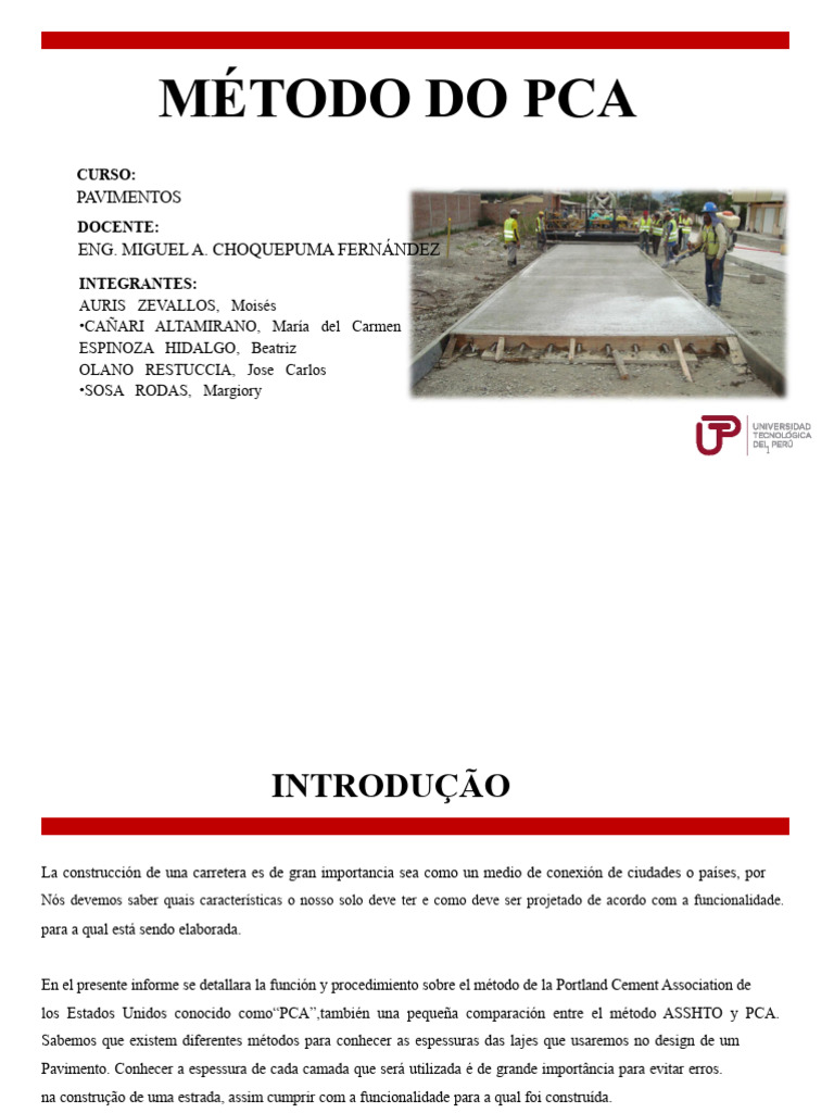Método Do Pca | PDF | Tráfego | Engenharia Estrutural