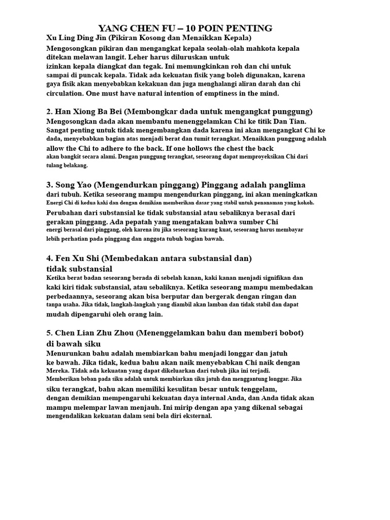 YangChenFu 10poin | PDF
