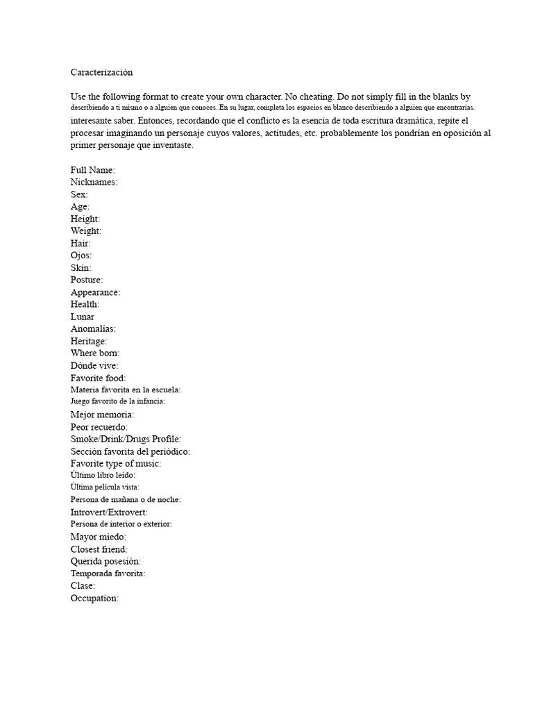 Ficción Creativa No Ficción (Lista de Actividades y Tareas) | PDF