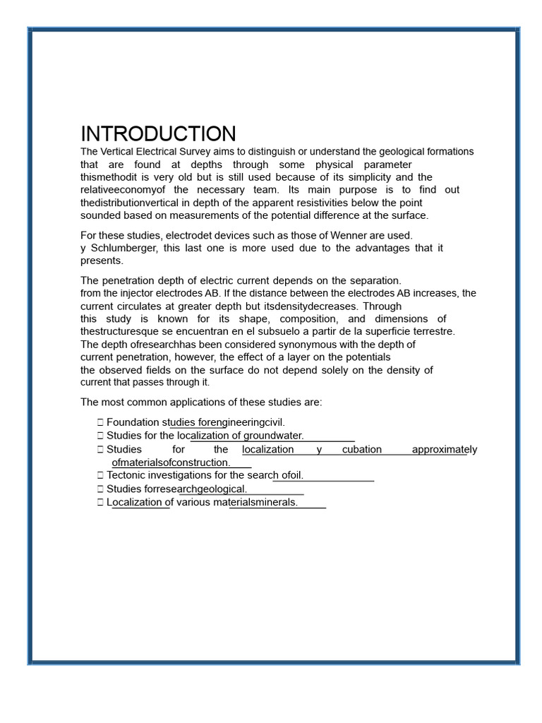 Vertical Electrical Survey Techniques | PDF | Electrical Resistivity ...