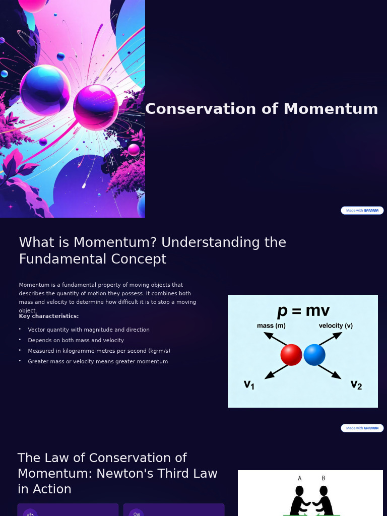 Conservation of Momentum | PDF | Momentum | Collision