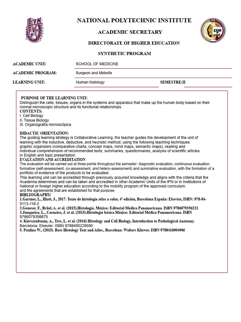 Human Histology Program 2020-1 | PDF | Endoplasmic Reticulum ...