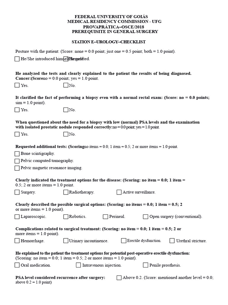Checklist For Practical Exam Revalidation and Residencies | PDF