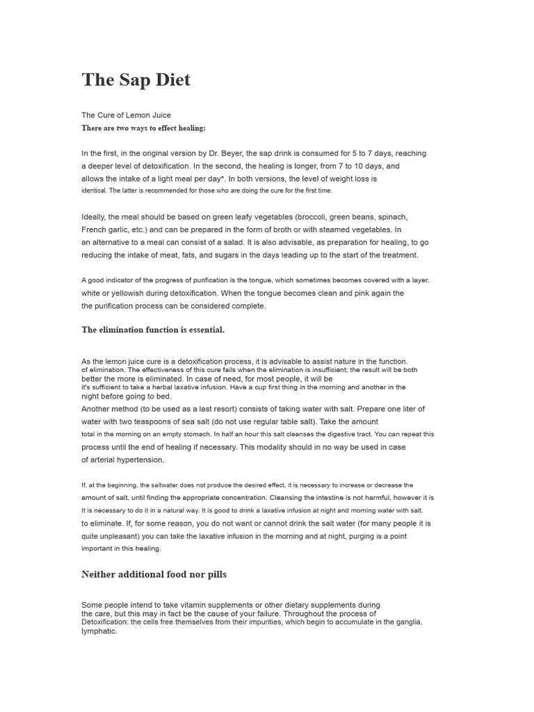 The Sap Diet | PDF | Dieting | Lunch