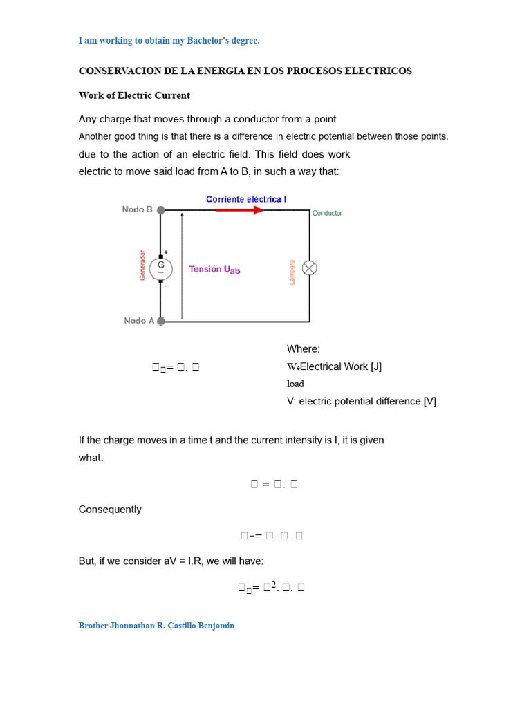 Energy Conservation in Electrical Processes | PDF | Electricity ...