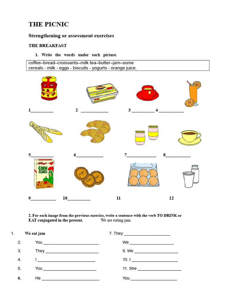 The Picnic Exercises and Evaluation Activities | PDF | Drink | Coffeehouse
