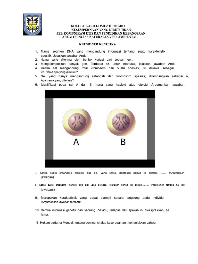 KUESIONER GENETIKA | PDF