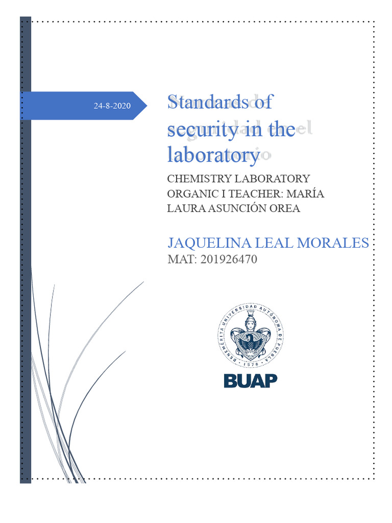 Laboratory Safety Standards for Chemistry | PDF