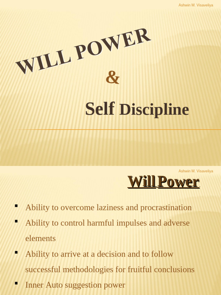 Mastering Self Discipline and Will Power | PDF | Disciplines | Mind