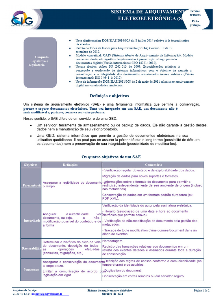 Sistema de Arquivamento Eletrônico (SAE) | PDF | Metadados | Informática