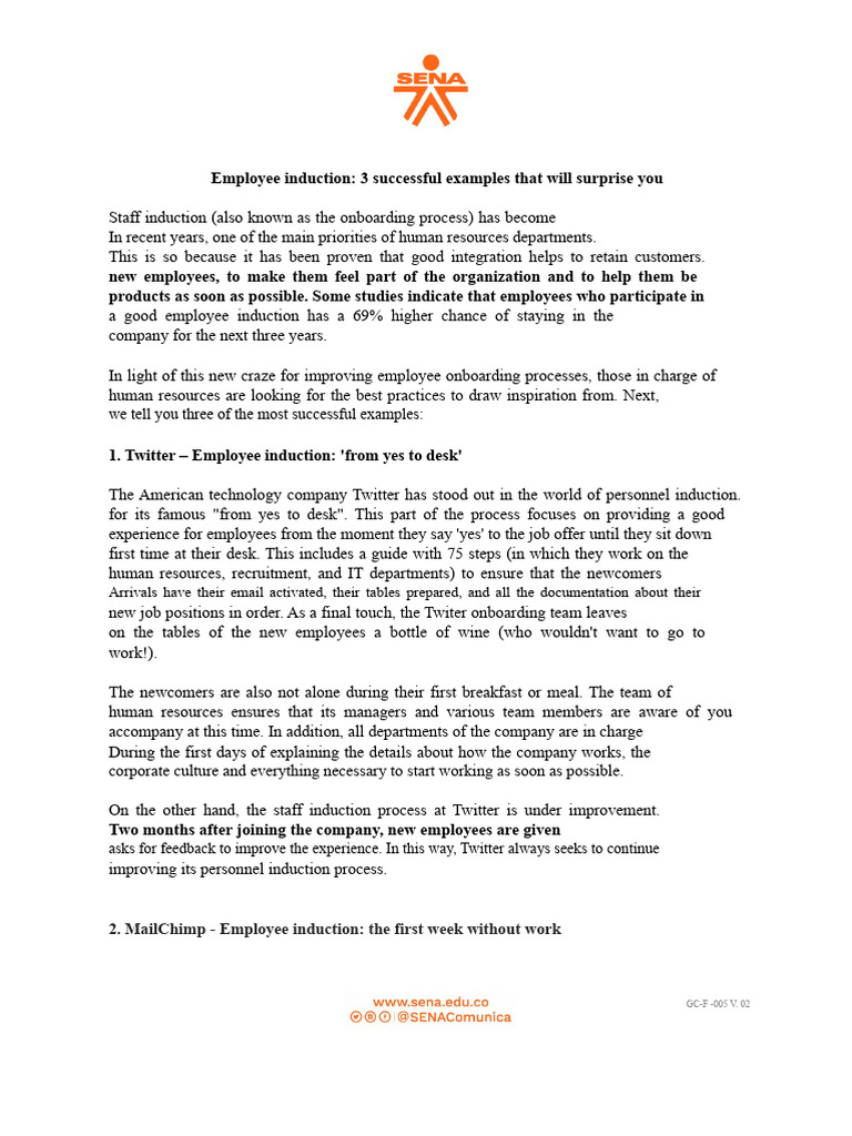 3 Innovative Employee Induction Examples | PDF | Employment | Business