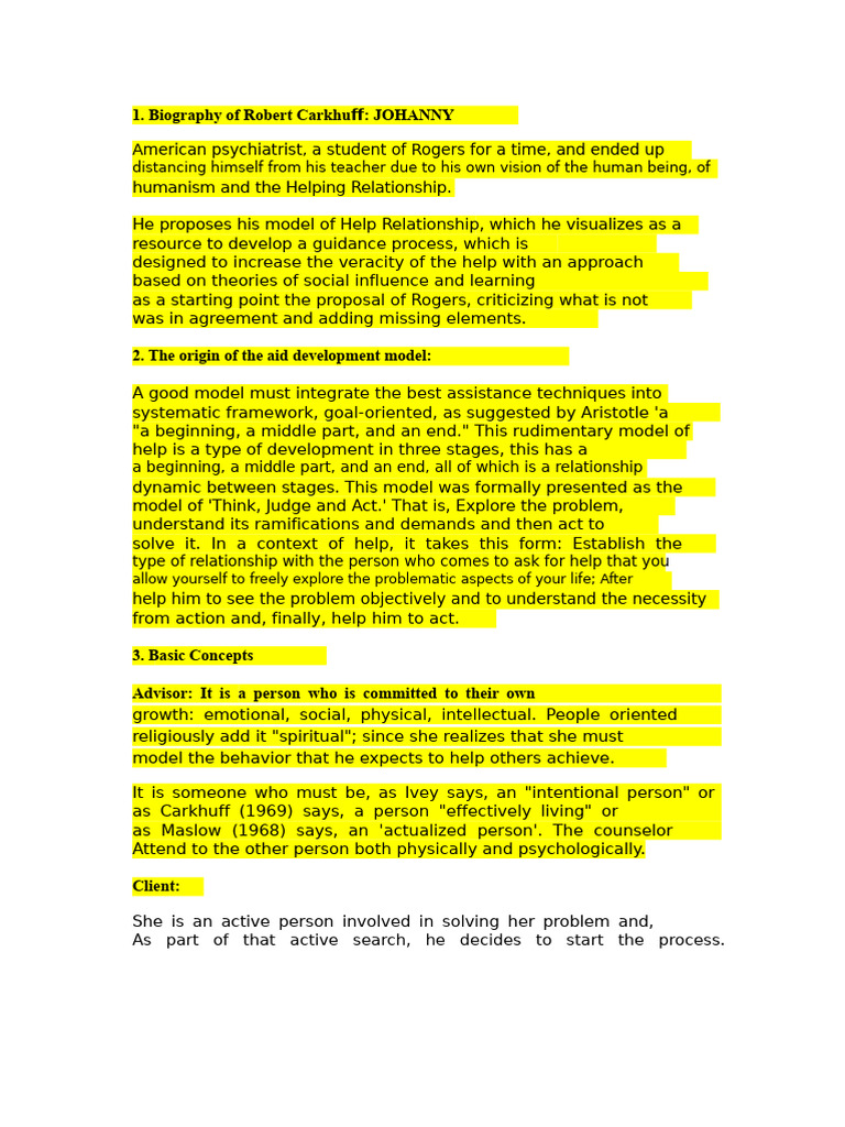 Carkhuff's Helping Relationship Model | PDF | Empathy | Behavior